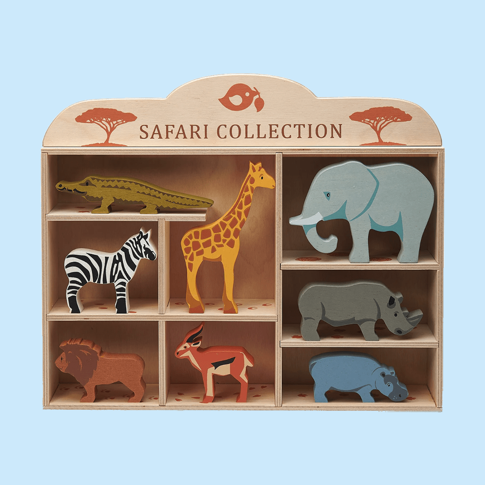 Wooden Wild Safari Jungle Animals Figures - Imagination Toys